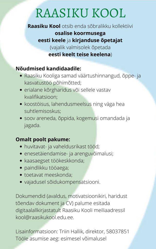 Tule tööle! - Raasiku Kool